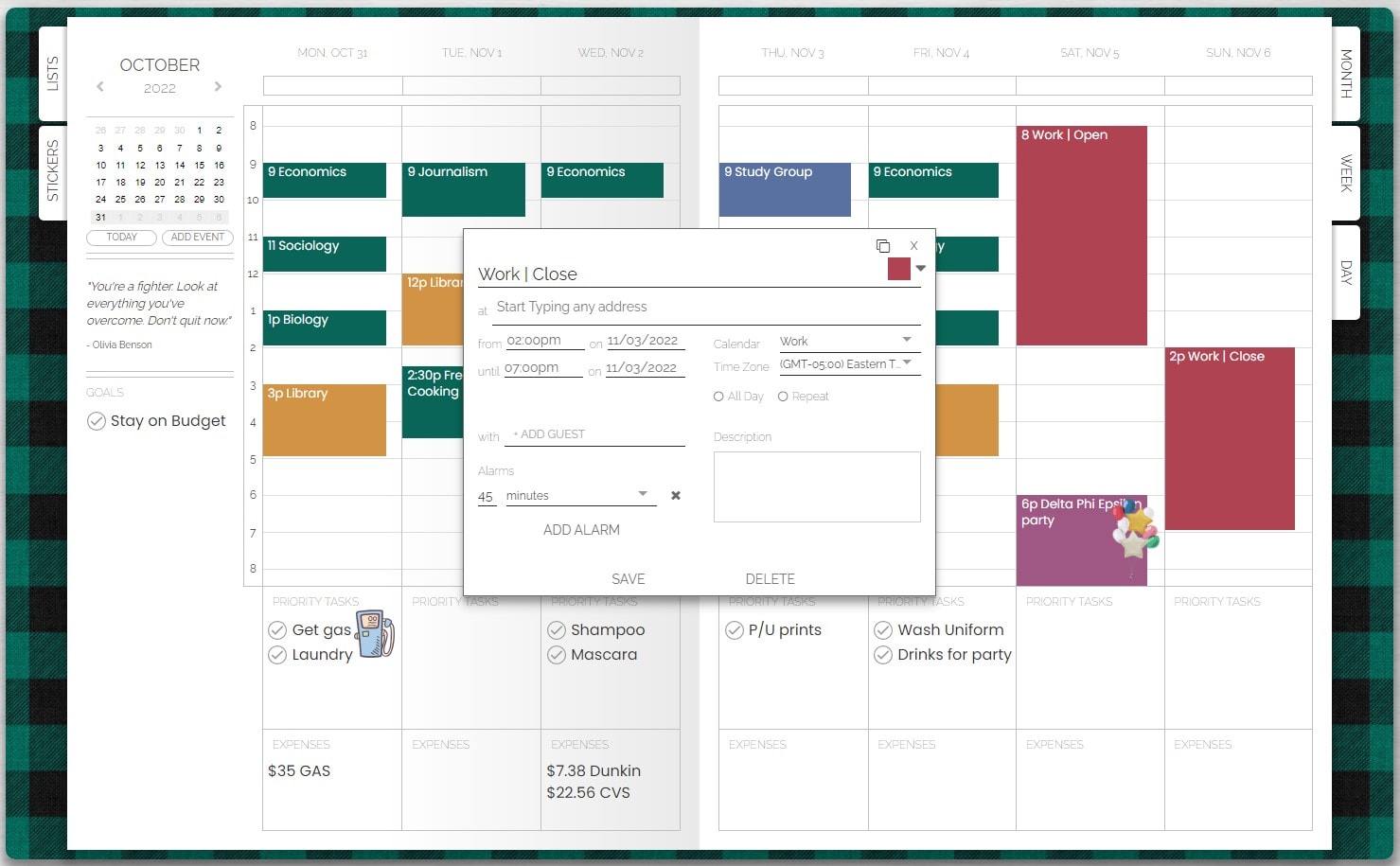 The Best College Schedule Maker to Stay Inspired - Artful Agenda - The ...