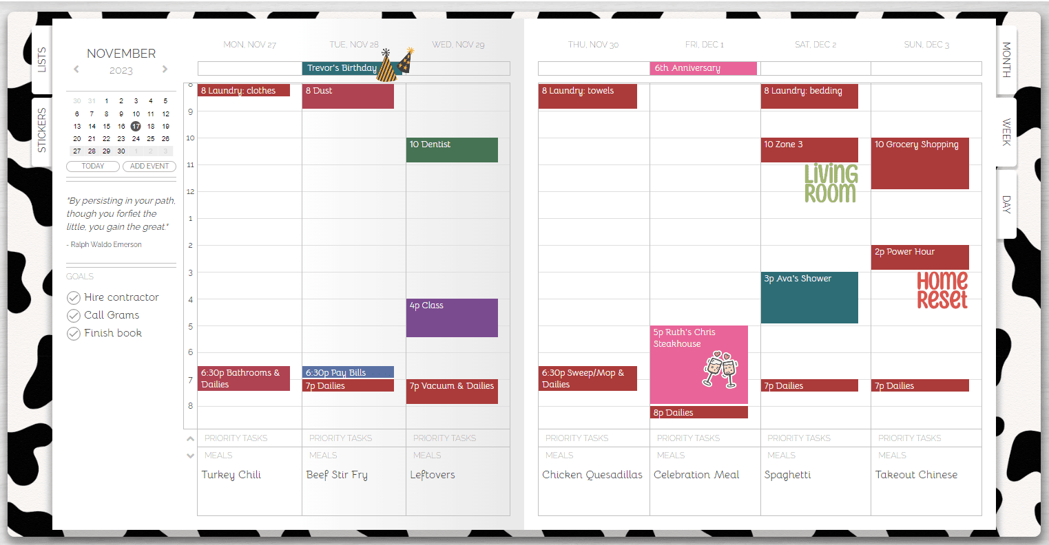 How to Make the Most of Your Weekly Chore Schedule - Artful Agenda ...